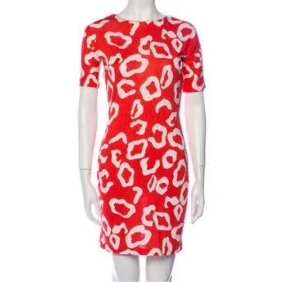 Diane Von Furstenberg | Dresses | Diane Von Furstenberg Womans Red Silk ...